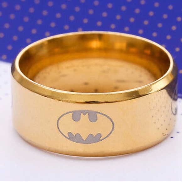 Accessories | Gold Stainless Steel Batman Ring | Poshmark